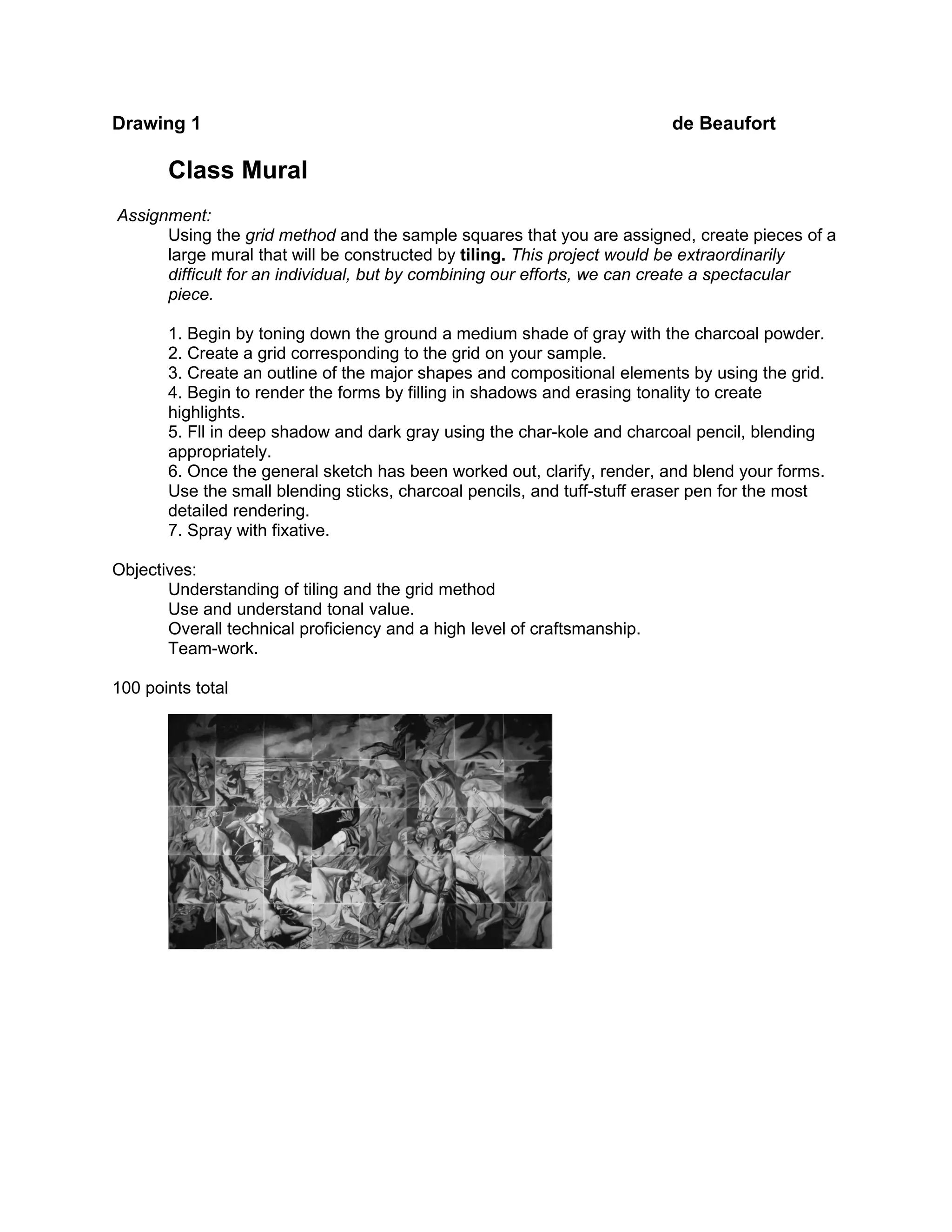 Class Mural INSTRUCTIONS de Beaufort | PDF