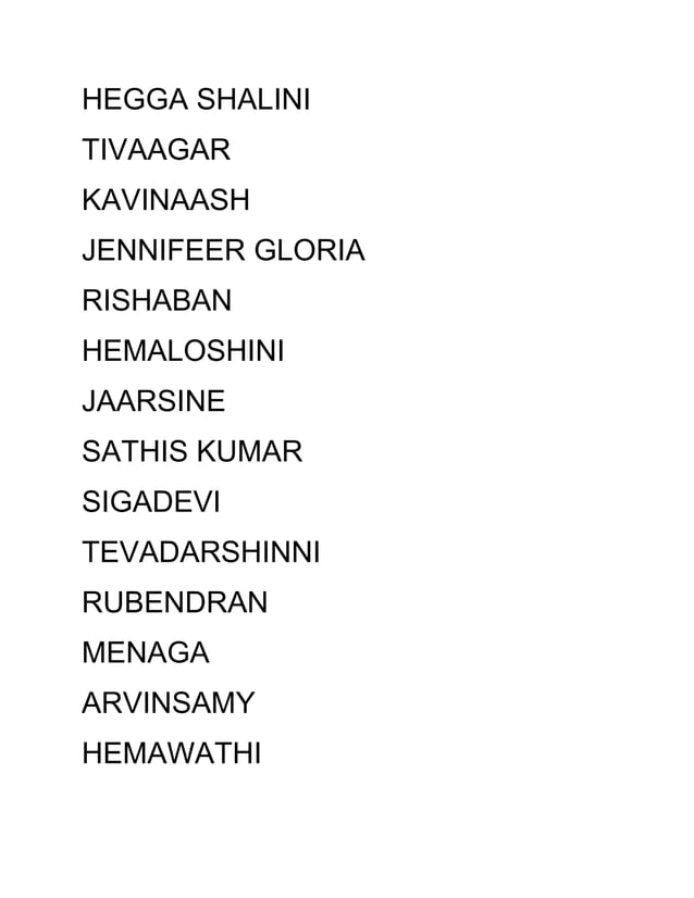 Class name list | DOCX