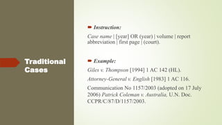 OSCOLA Reference guideline for conducting legal research | PPT