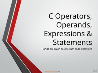 class noteson operetors in c programming .ppt