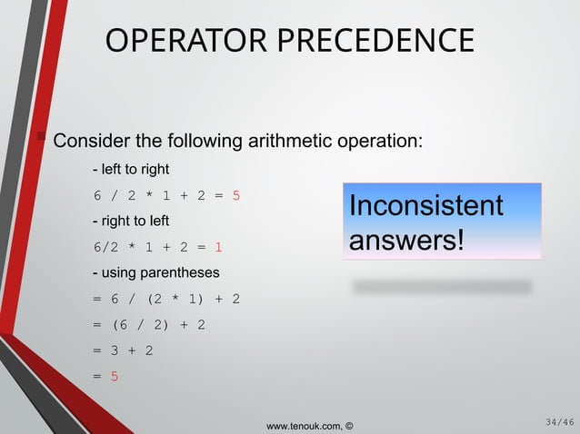 class noteson operetors in c programming .ppt