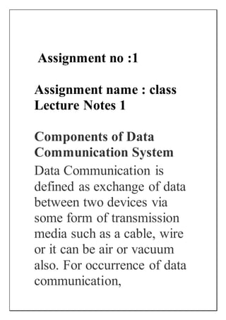 Class notes 1 | PDF
