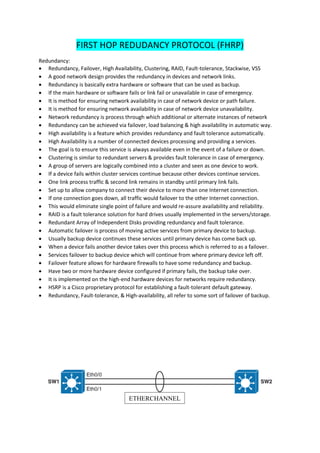 Class notes fhrp,hsrp,vrrp | PDF