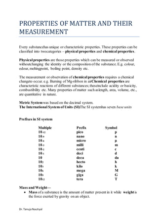The basics of Chemistry | DOCX