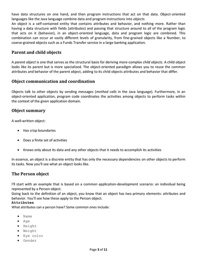 Class notes(week 2) on basic concepts of oop-2 | PDF