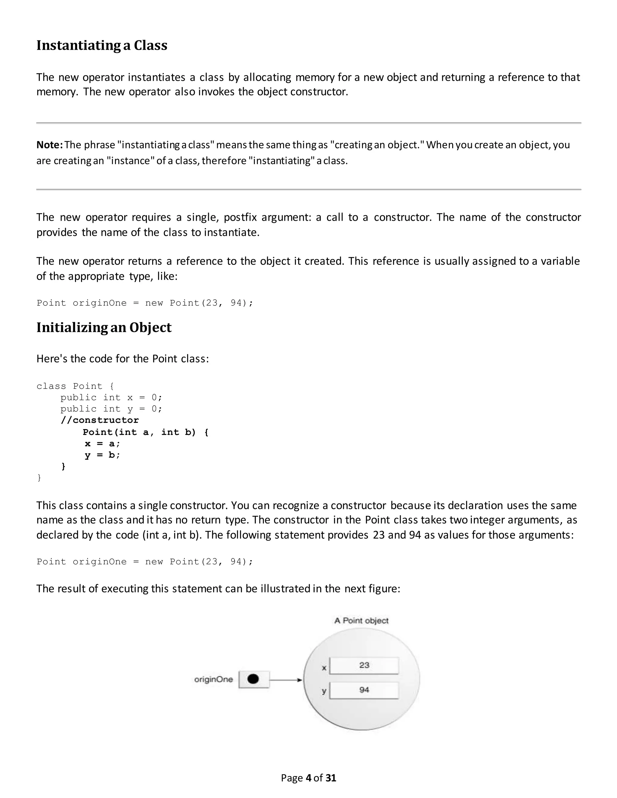 Class Notesweek 3 On Class Objects And Methods Pdf