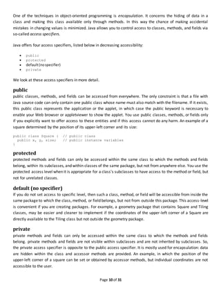 Class notes(week 3) on class objects and methods | DOCX