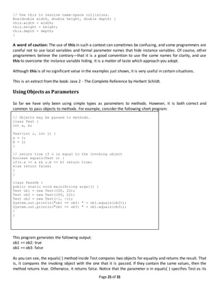 Class notes(week 3) on class objects and methods | DOCX