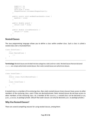 Class notes(week 3) on class objects and methods | DOCX