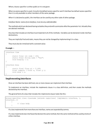 Class notes(week 6) on inheritance and multiple inheritance | PDF