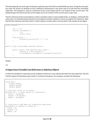 Class notes(week 6) on inheritance and multiple inheritance | PDF