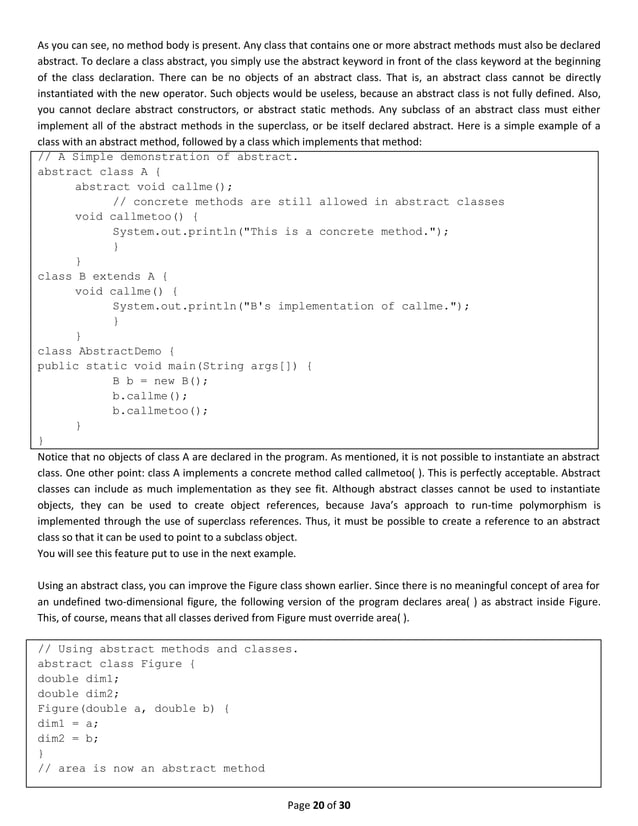 Class notes(week 6) on inheritance and multiple inheritance | PDF ...