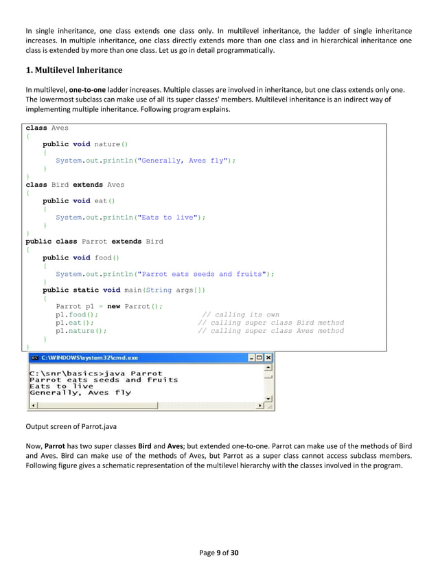 Class Notesweek 6 On Inheritance And Multiple Inheritance Pdf Programming Languages