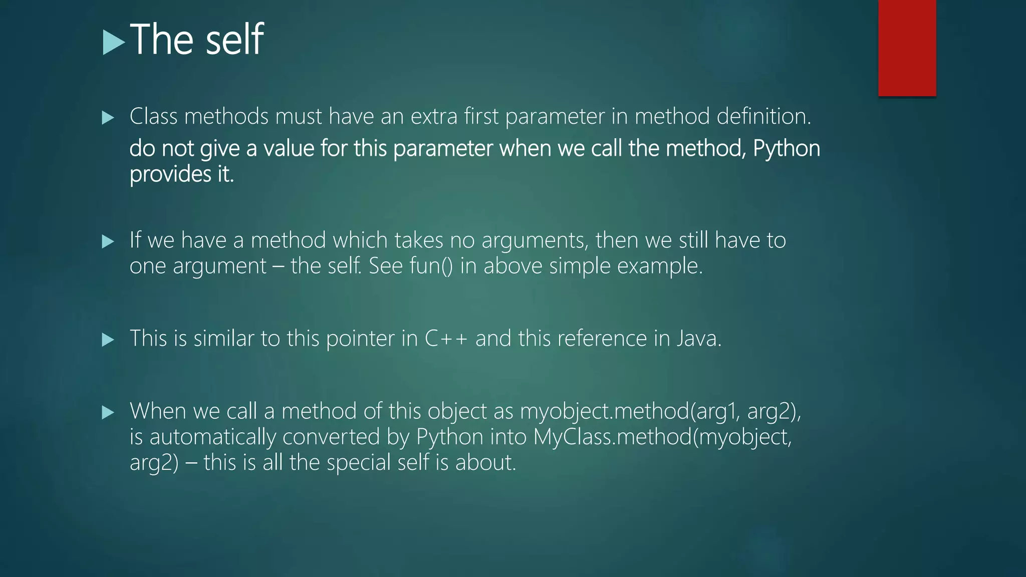 Class Object And Inheritance In Python Ppt