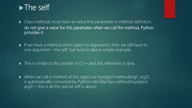 Class Object And Inheritance In Python Pptx