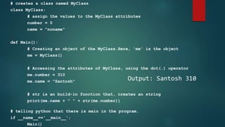 Class, object and inheritance in python | PPTX