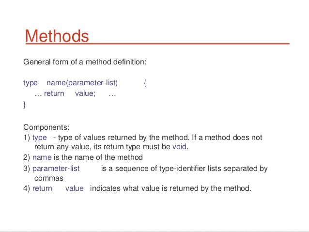 Class Object Method Constructors In Java