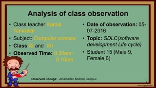 Class observation report nawaraj ghimire | PPTX