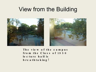 Beyond the Class of 1950 lecture hall | PPT