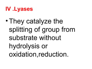 Class of enz lec 4 | PPT | Chemistry | Science