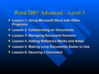 Class offerings office 2007 | PPT | Desktop Publishing | Computer ...