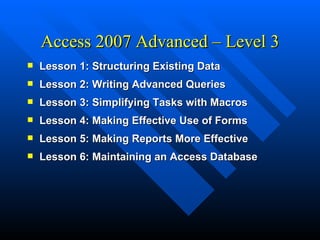 Class offerings office 2007 | PPT