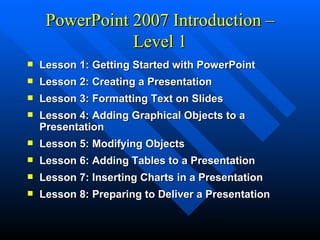 Class offerings office 2007 | PPT