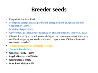 class of seeds the agriculture produces for | PPTX