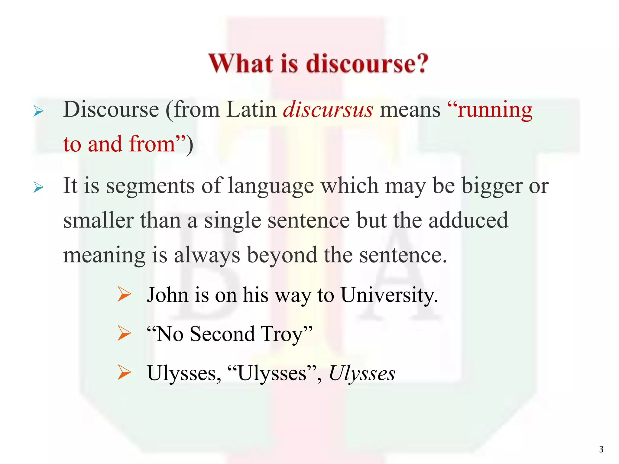 Class on Discourse Analysis | PPT