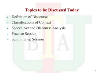 Class on Discourse Analysis | PPT