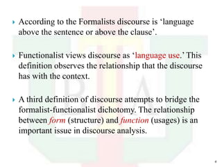 Class on Discourse Analysis | PPT