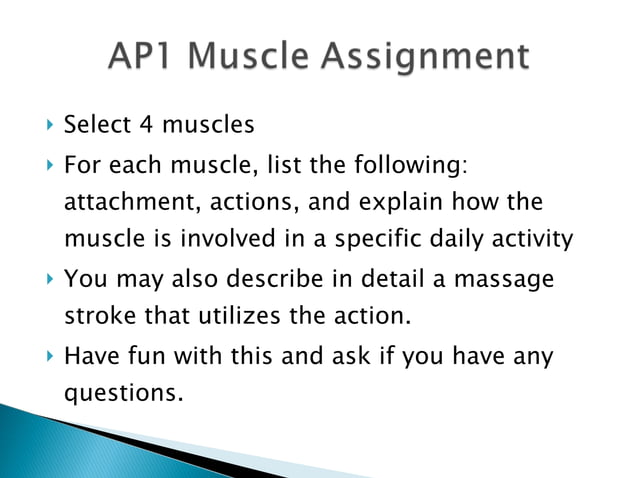 Class One Ap1 Muscles | PPT