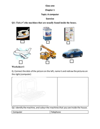 oxford computer books grade one chapter 1 to 3 question answer with ...