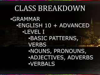 Class Opener 2009 | PPTX