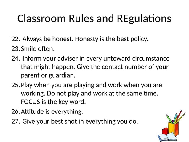 Class Orientation Slides for Grade 9 Learners | PPTX