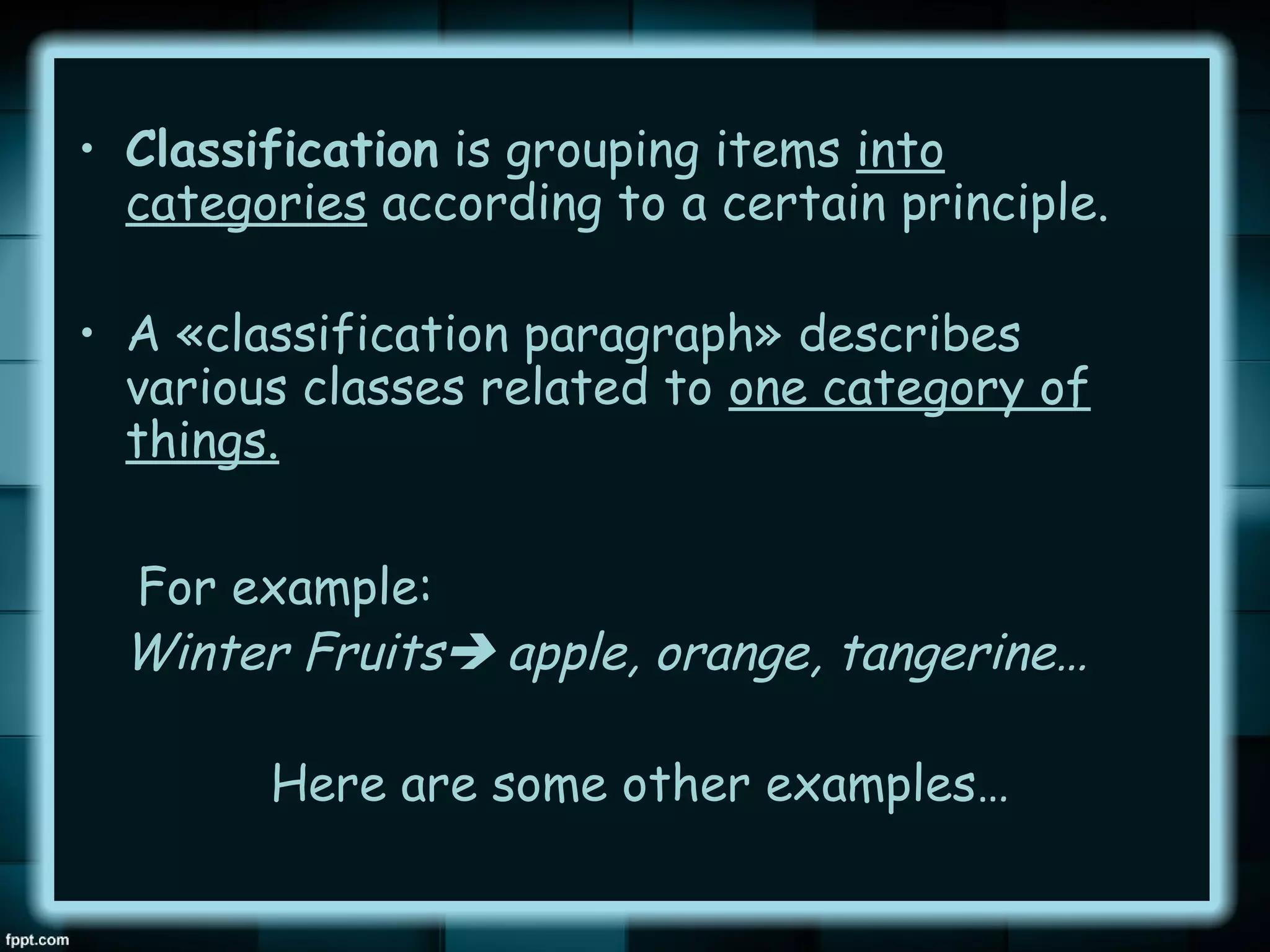 Classification Paragraph | PPT
