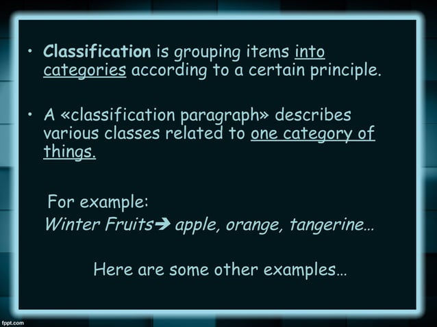 Classification Paragraph | PPT