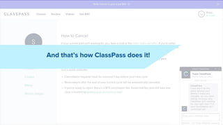 Does ClassPass Go Too Far to Prevent User Churn? | PDF