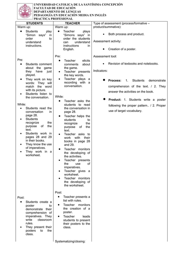 Class Planning May 31 Pdf