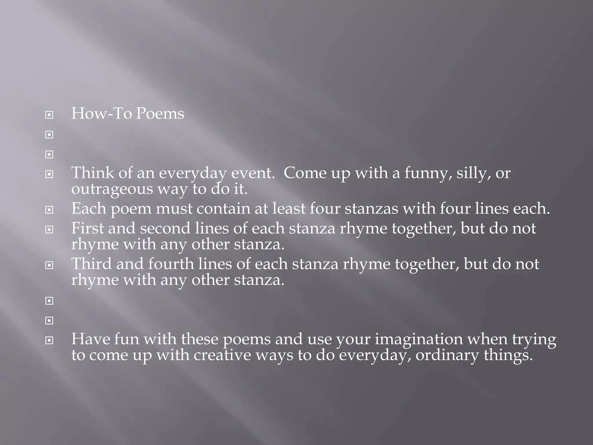 Class poems and notes | PPTX