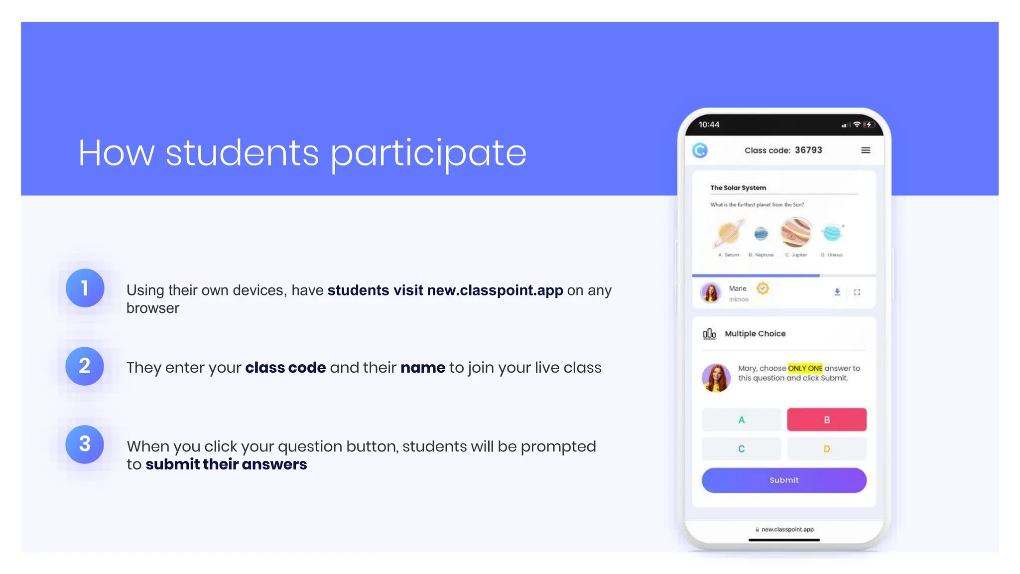 Interactive ClassPoint Quiz Examples in PowerPoint | PPTX