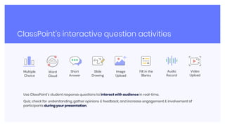 Interactive ClassPoint Quiz Examples in PowerPoint | PPTX