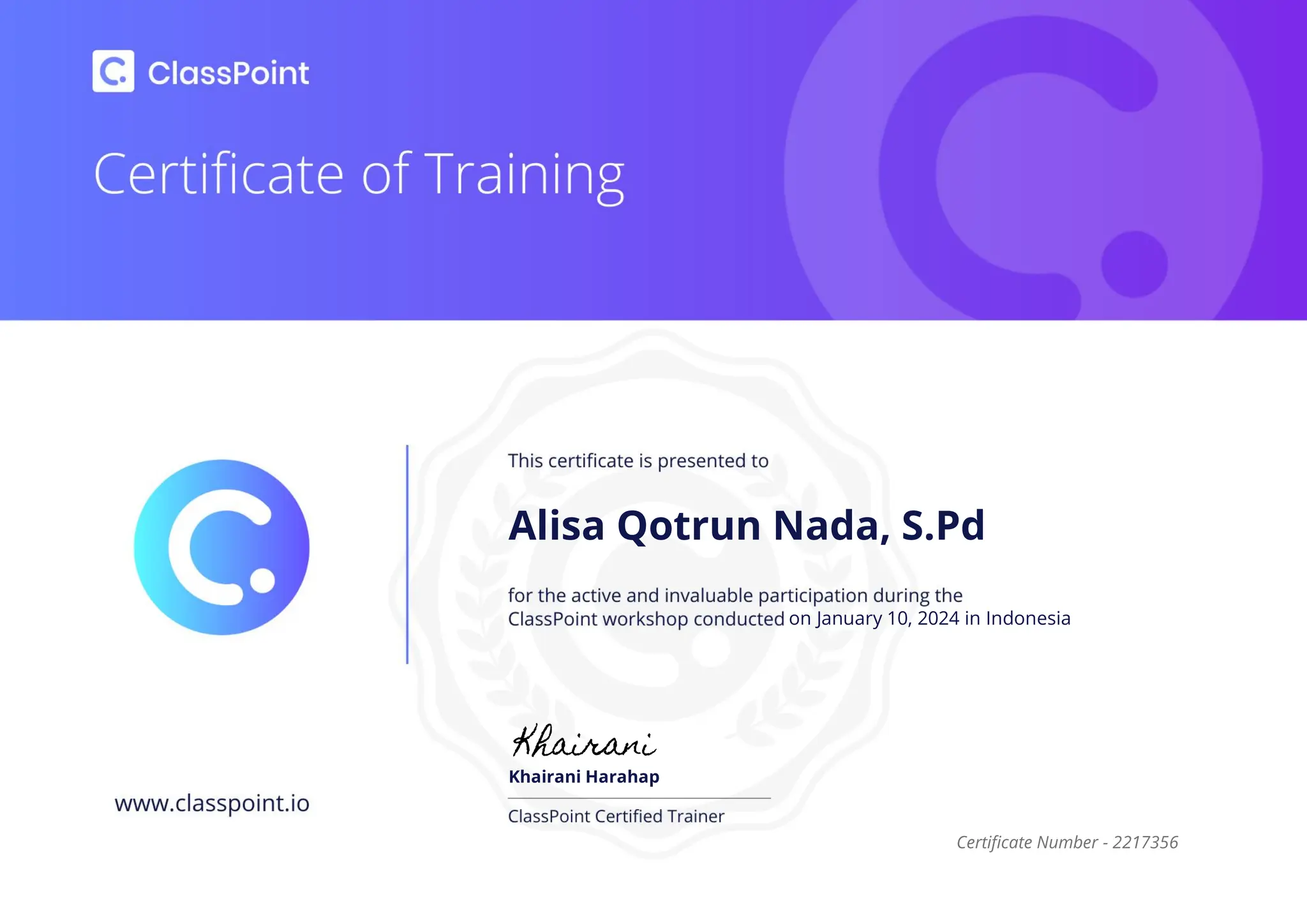 ClassPoint Certificate of Training - Alisa Qotrun Nada, S.Pd (2).pdf