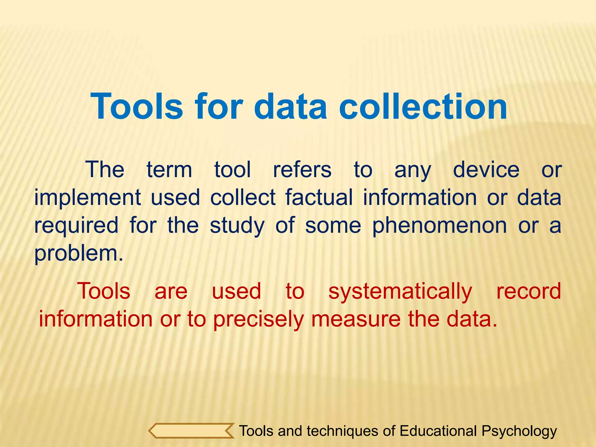 TOOLS AND TECHNIQUES | PPTX