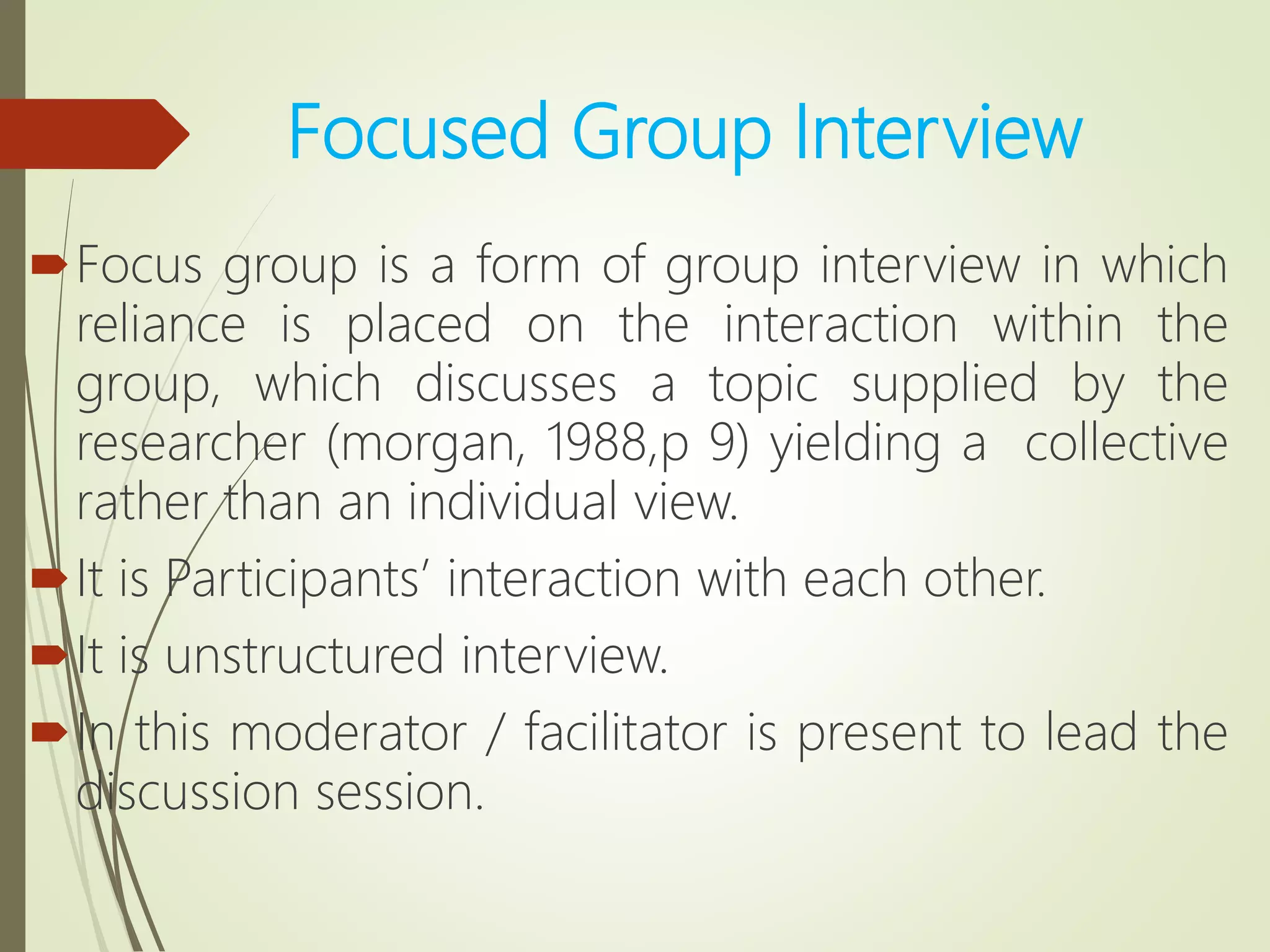 Interview & Focus Group | PPTX