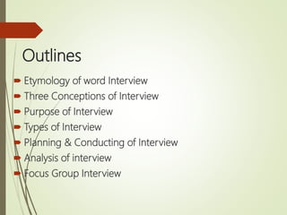 Interview & Focus Group | PPTX