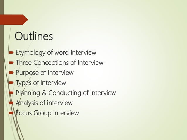Interview & Focus Group | PPT | Free Download