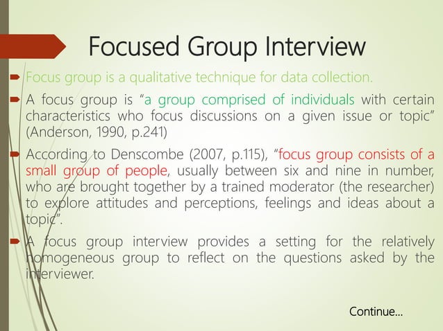 Interview & Focus Group | PPT | Free Download
