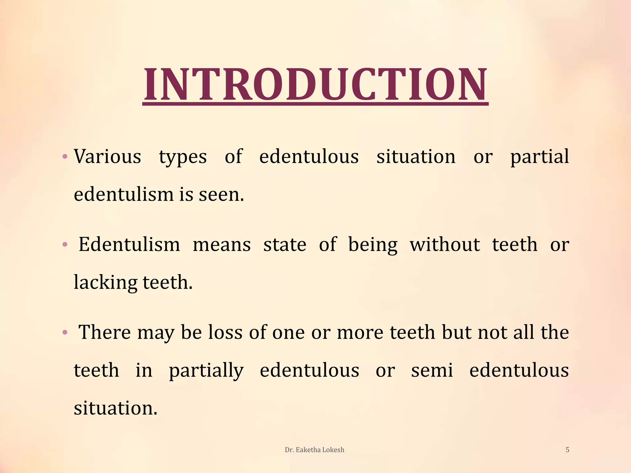 Classification systems for partially edentulous arches | PPTX