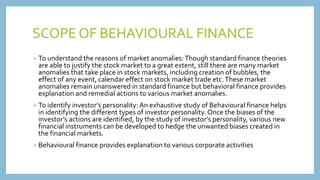 class PPT.pptx on the topic of behavioral finance | PPTX